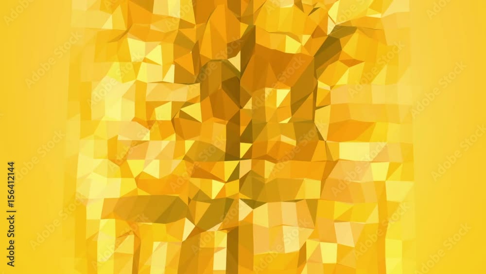 Yellow low poly background oscillating. Abstract low poly surface as ...