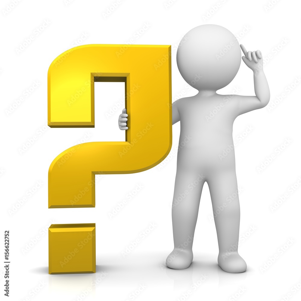 question mark yellow gold 3d interrogation point asking sign isolated ...