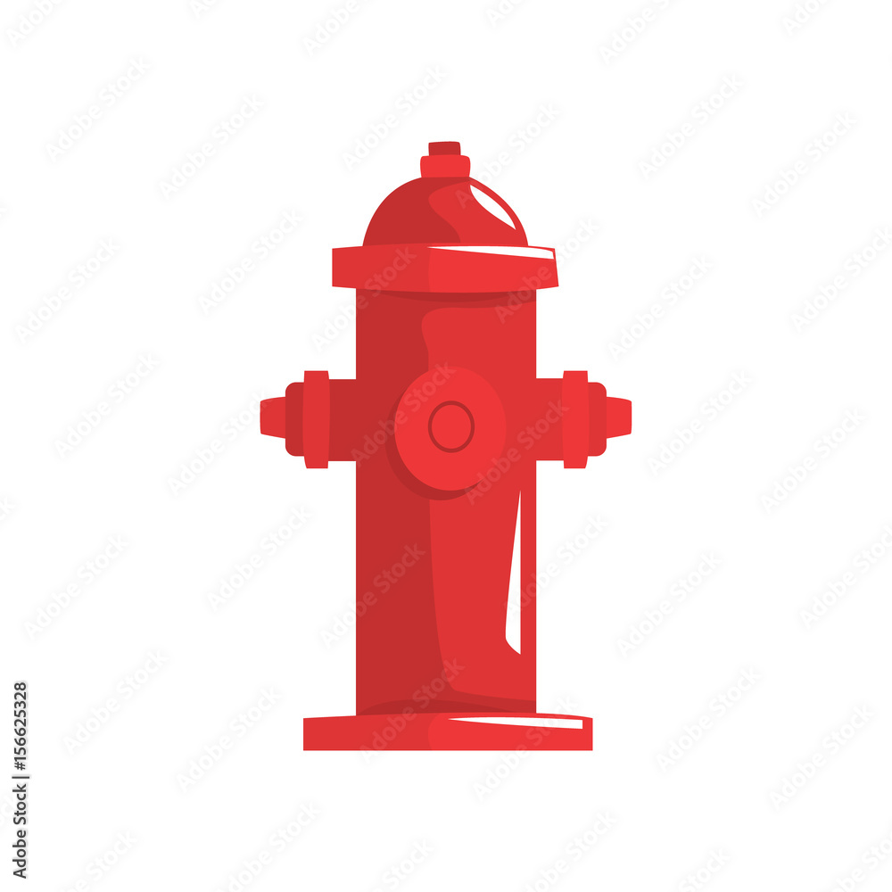 Red fire hydrant vector Illustration Stock Vector | Adobe Stock