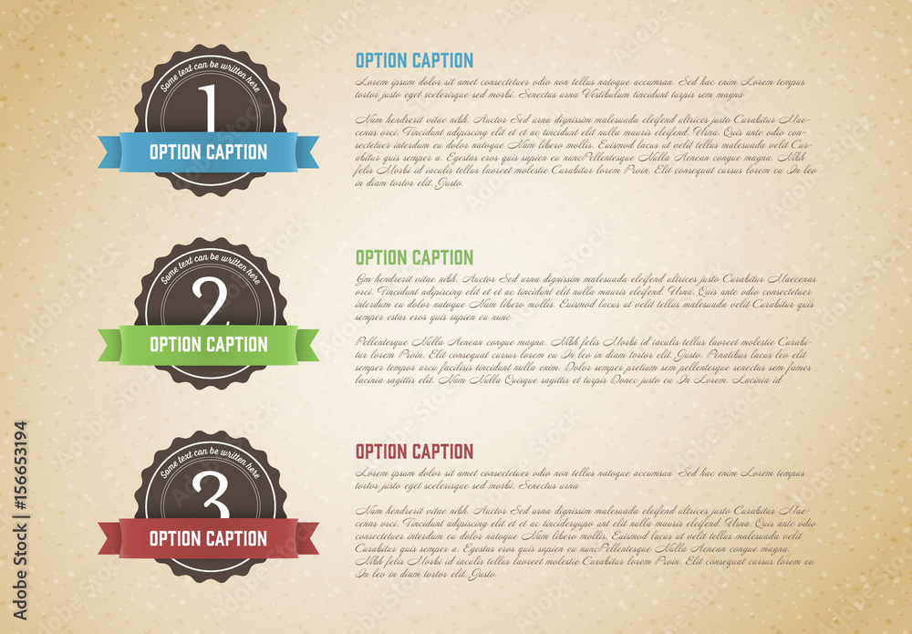Modelo de Three Section Paper Texture Infographic do Stock | Adobe Stock