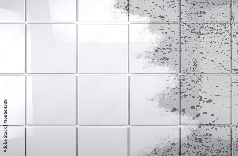 Clean tile wall bathroom.Background cleaning concept and housework ...