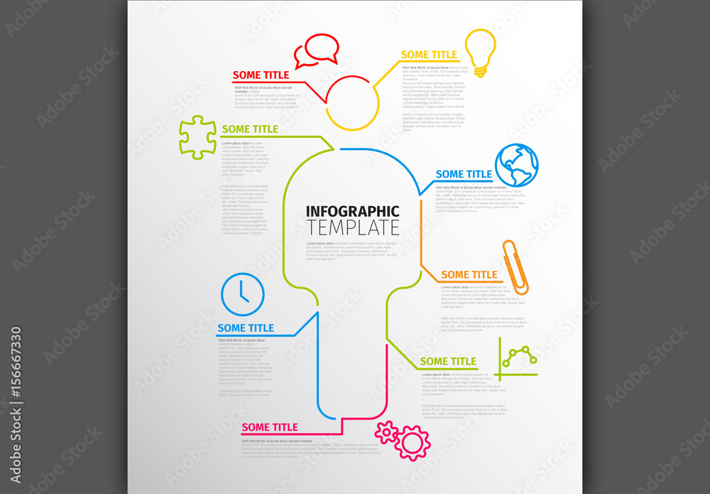Pictogram Infographic Layout Stock Template | Adobe Stock