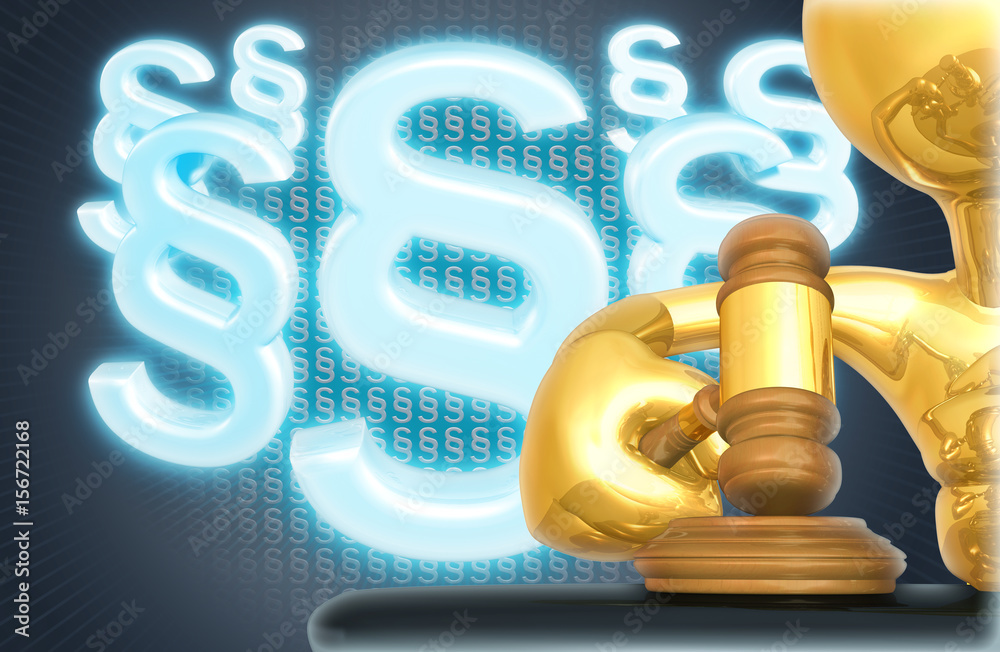 Law Concept With The Original 3D Character Illustration And Section ...
