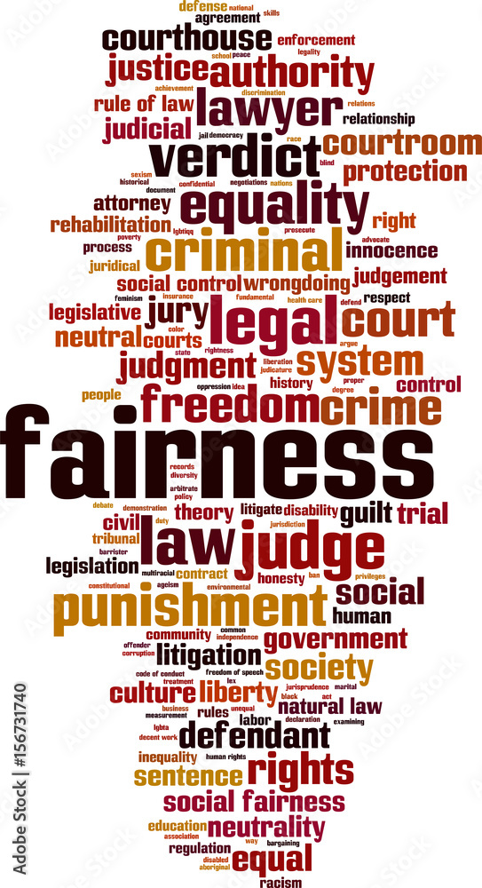 Fairness word cloud Stock Vector | Adobe Stock