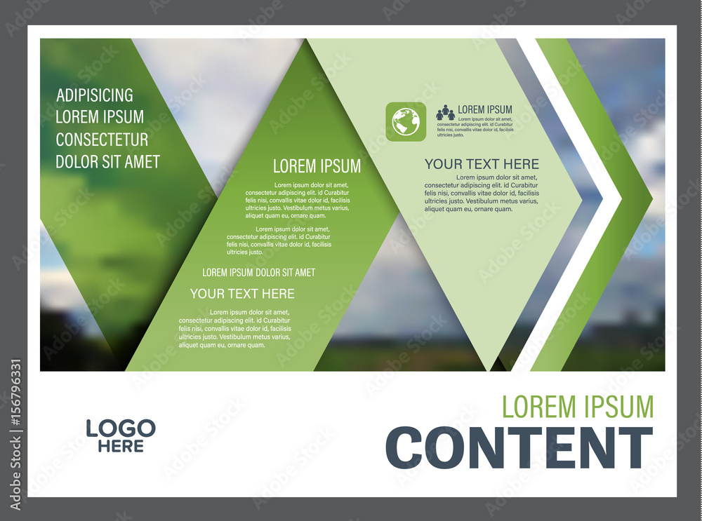 Presentation layout design template. Annual report cover page ...