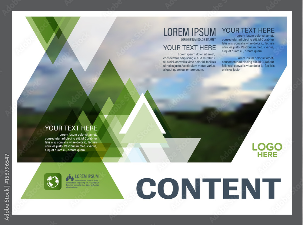 Presentation layout design template. Annual report cover page ...