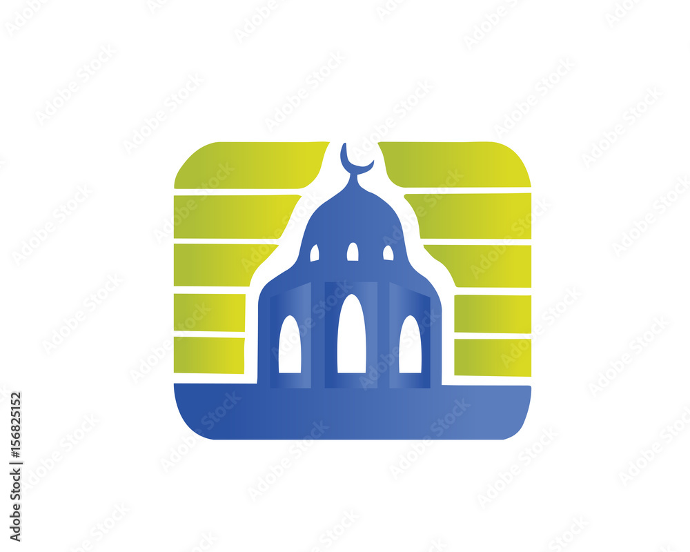 Modern Islamic Mosque Logo - Islamic Lifesyle Apps Stock Vector | Adobe ...