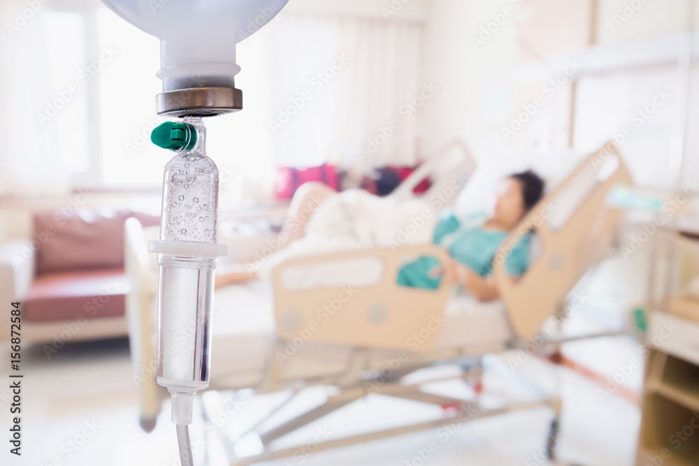 Patient on bed in Hospital Room interior for background Stock Photo ...