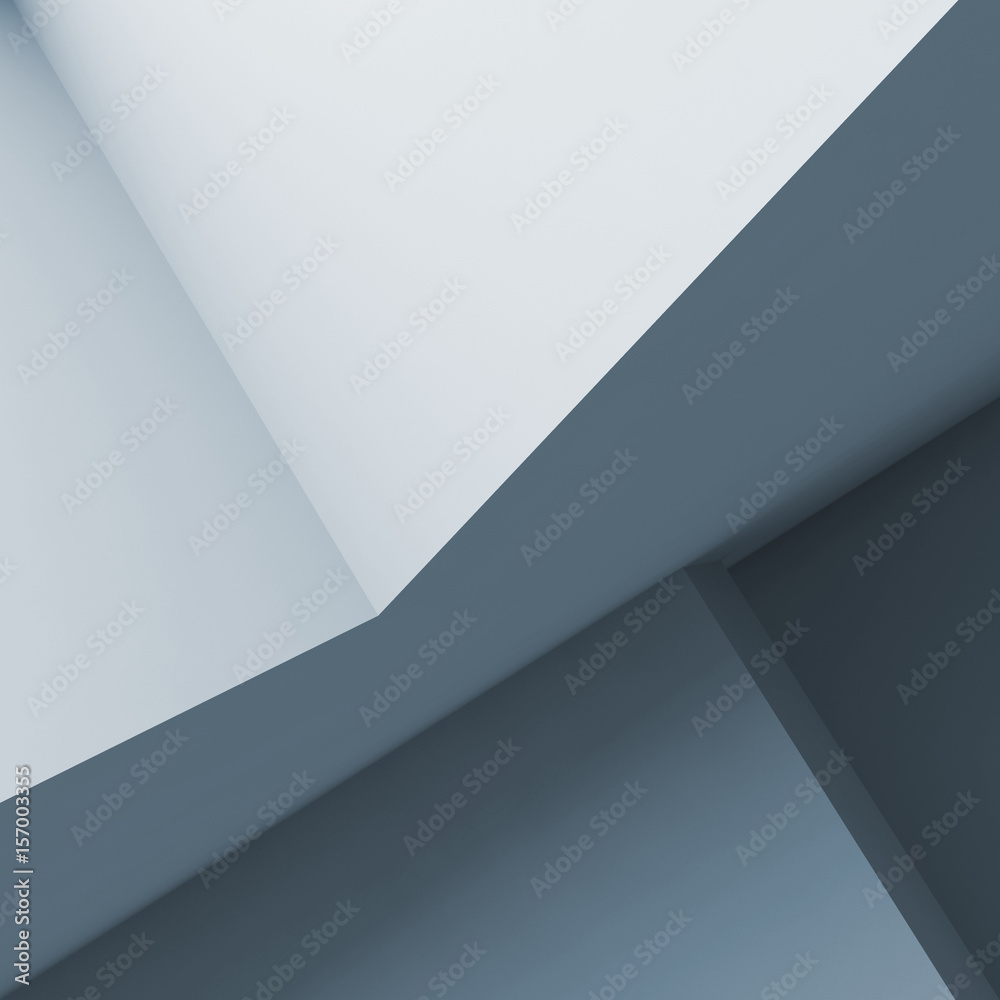 Structure of blue corners. 3 d render Stock Illustration | Adobe Stock