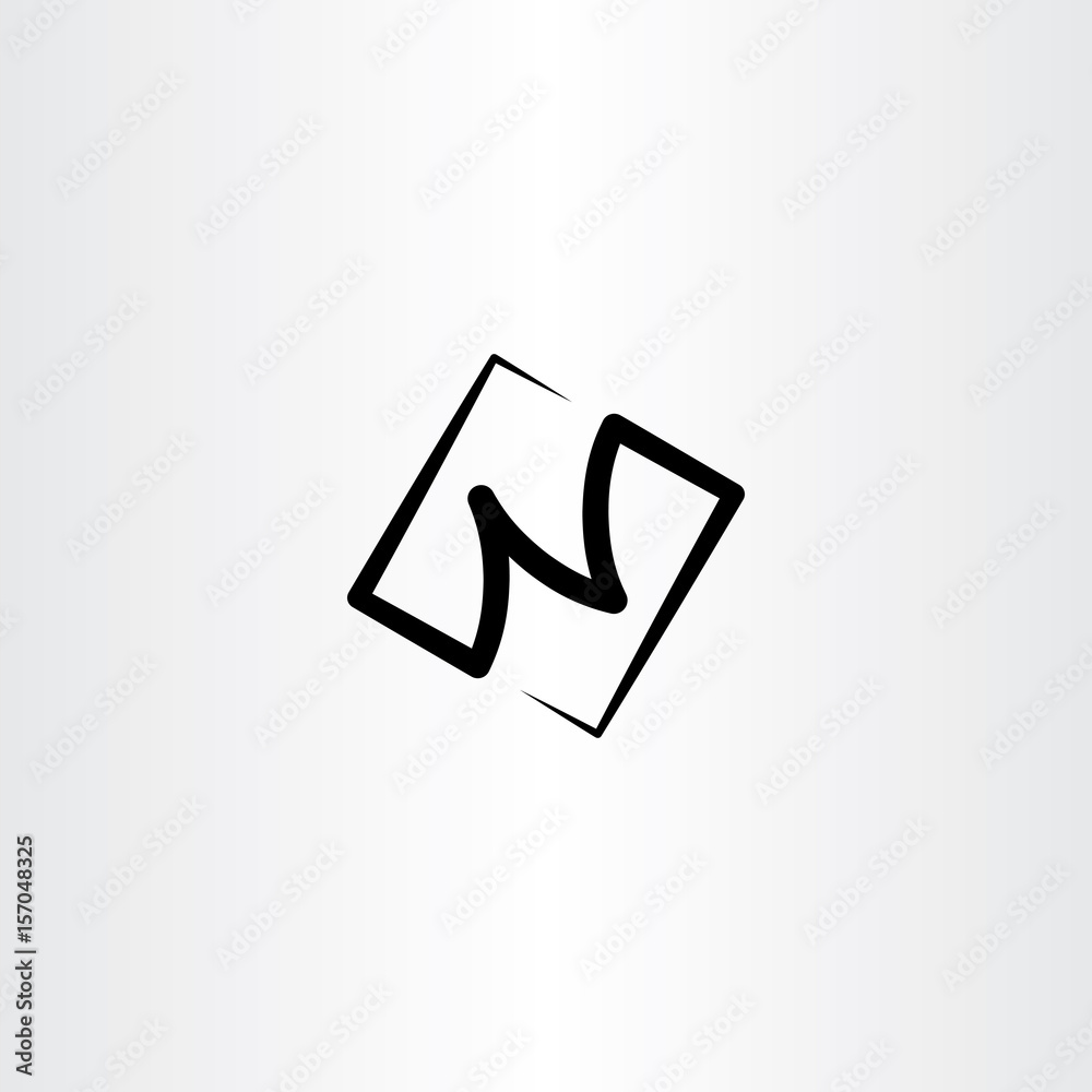 n black logo letter icon symbol Stock Vector | Adobe Stock