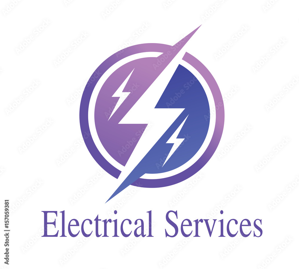 Electrical Services Logo Illustrator Design Stock Vector | Adobe Stock