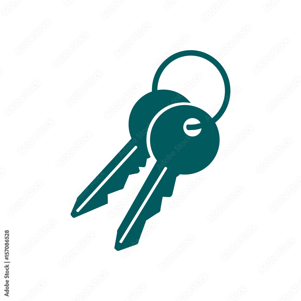 Key icon. Lock symbol. Security sign. Flat design style. Stock Vector ...