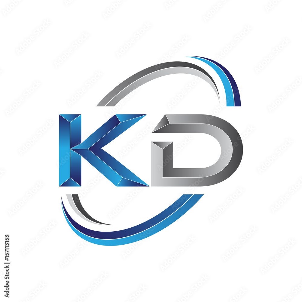 Simple initial letter logo modern swoosh KD Stock Vector | Adobe Stock Simple initial letter logo modern swoosh KD Stock Vector | Adobe Stock