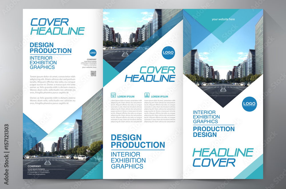 Brochure 3 fold flyer design a4 template. Stock Vector | Adobe Stock