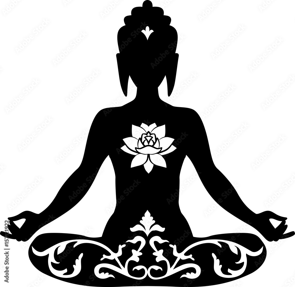 Buddha meditation Stock Vector | Adobe Stock