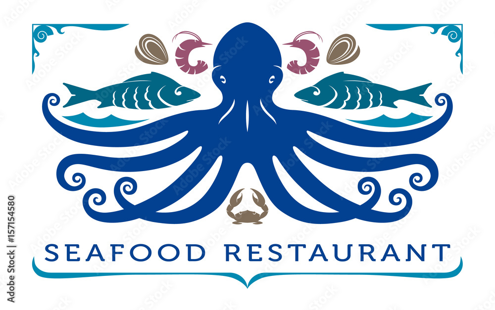 Seafood Logo Vector