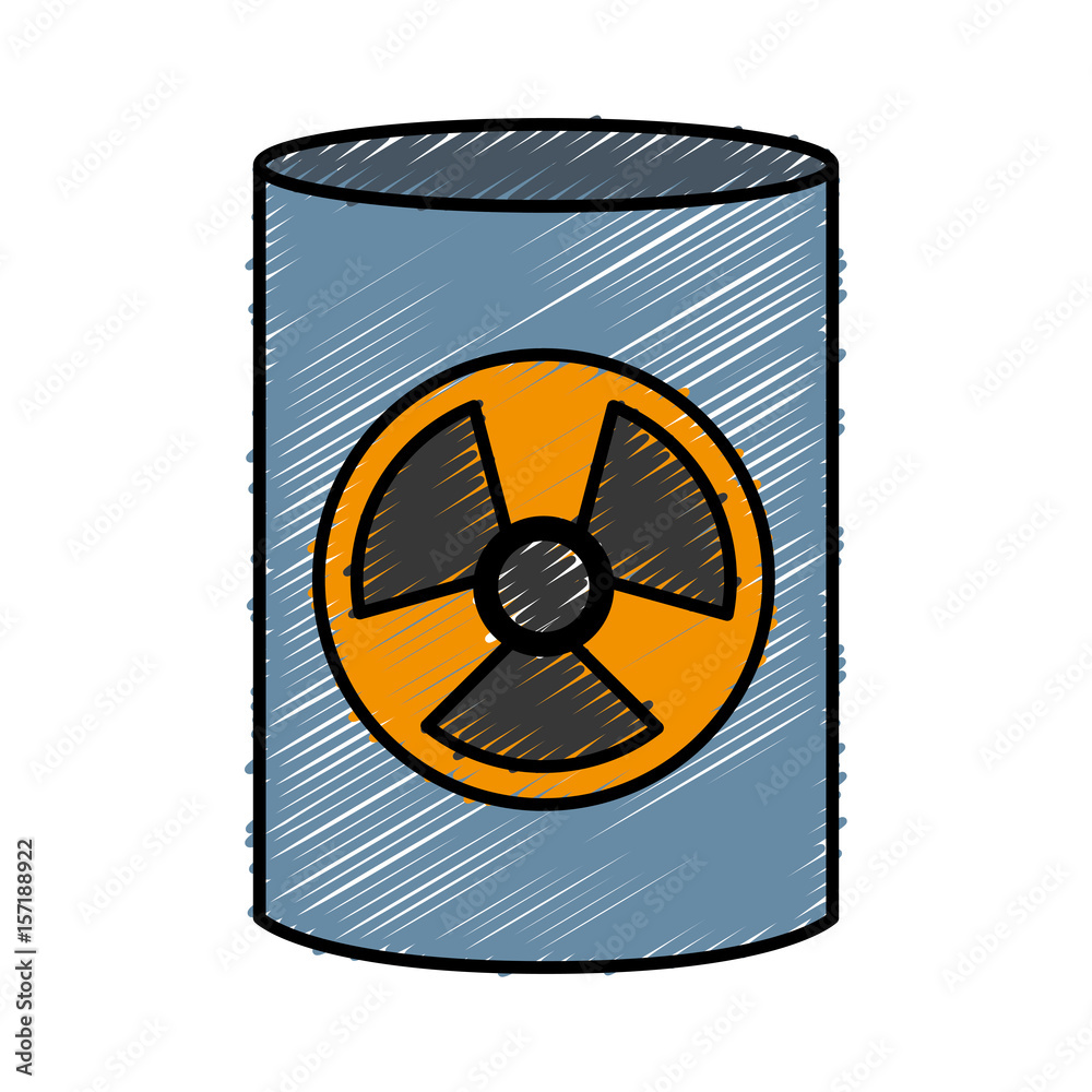 nuclear barrel icon over white background. colorful design. vector ...