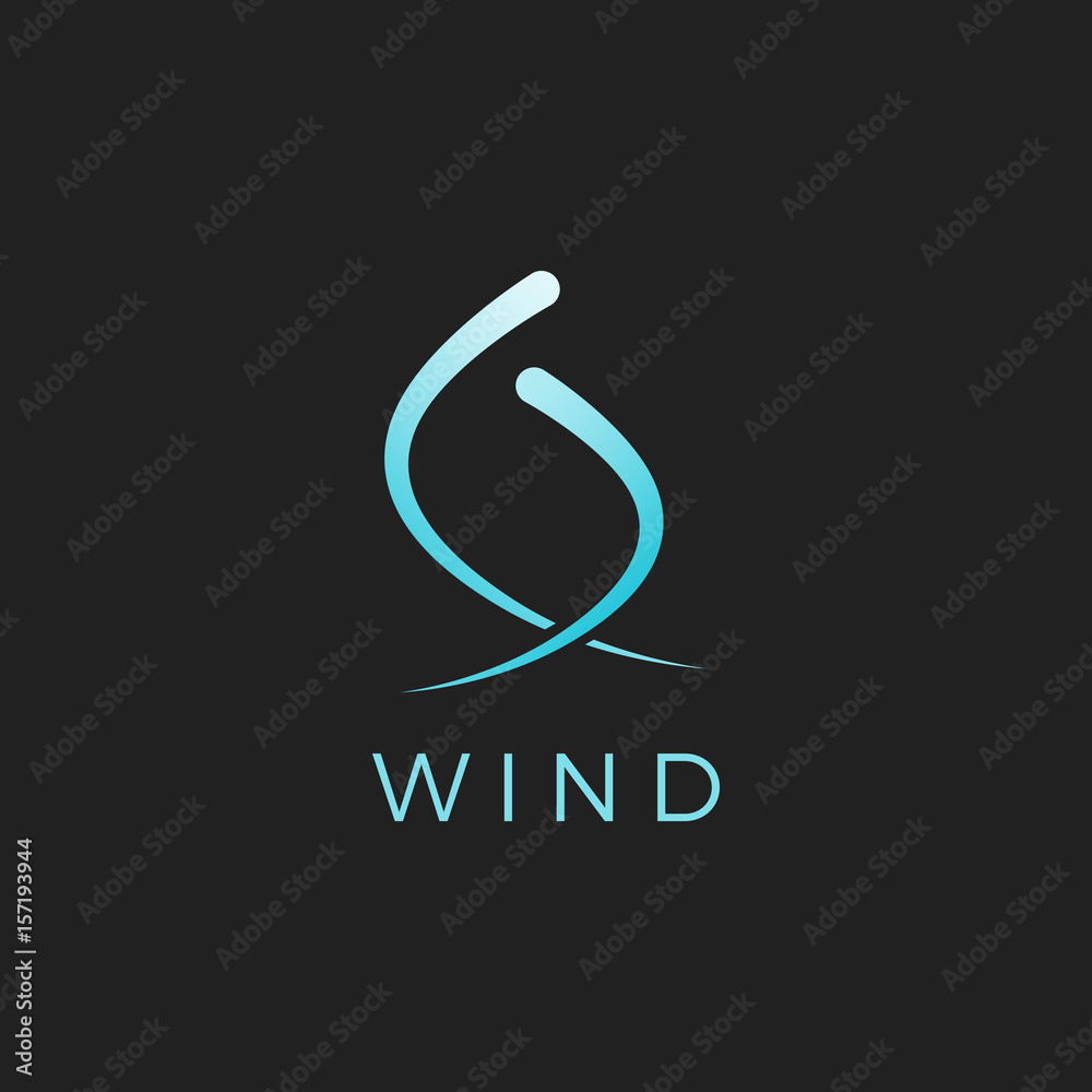 Wind logo vector illustration. Creative abstract wind logo concept ...