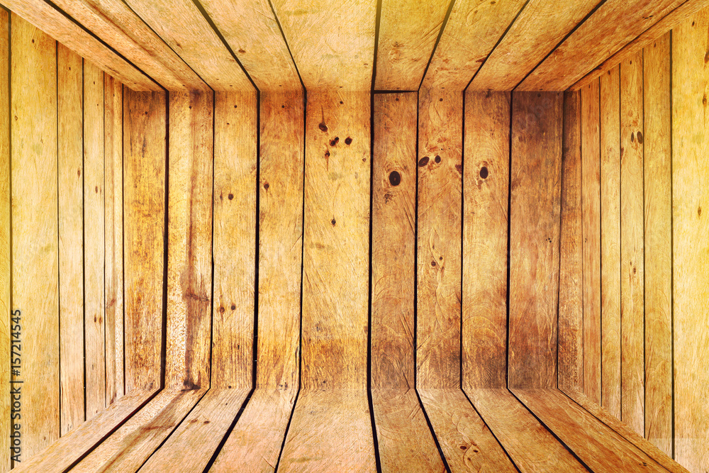inside empty wooden box by top view Stock Photo | Adobe Stock
