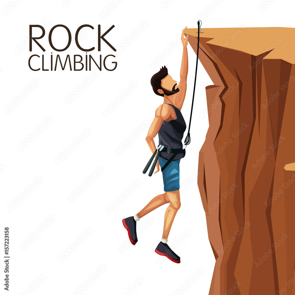 Rock Climbing Vector
