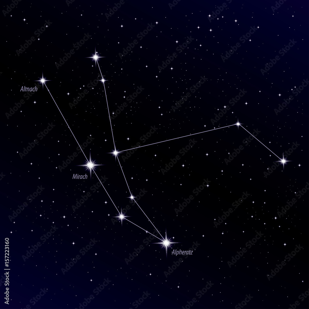Andromeda constellation Stock Vector | Adobe Stock