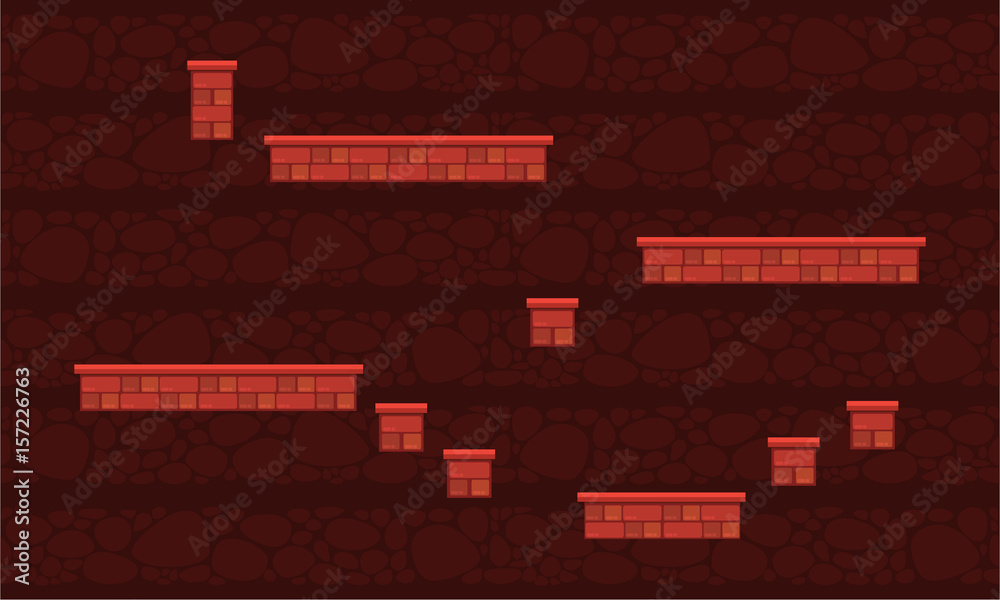 Vector art wall game background style Stock Vector | Adobe Stock