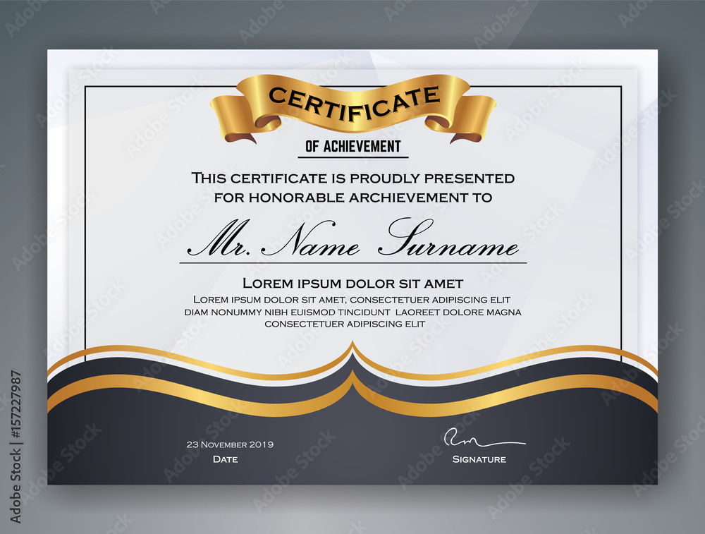 Multipurpose Professional Certificate Template Design for Print. Vector ...