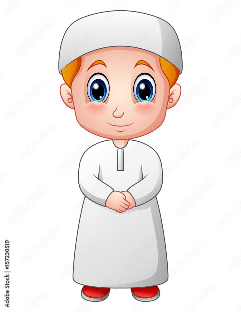Muslim Cartoon Boy