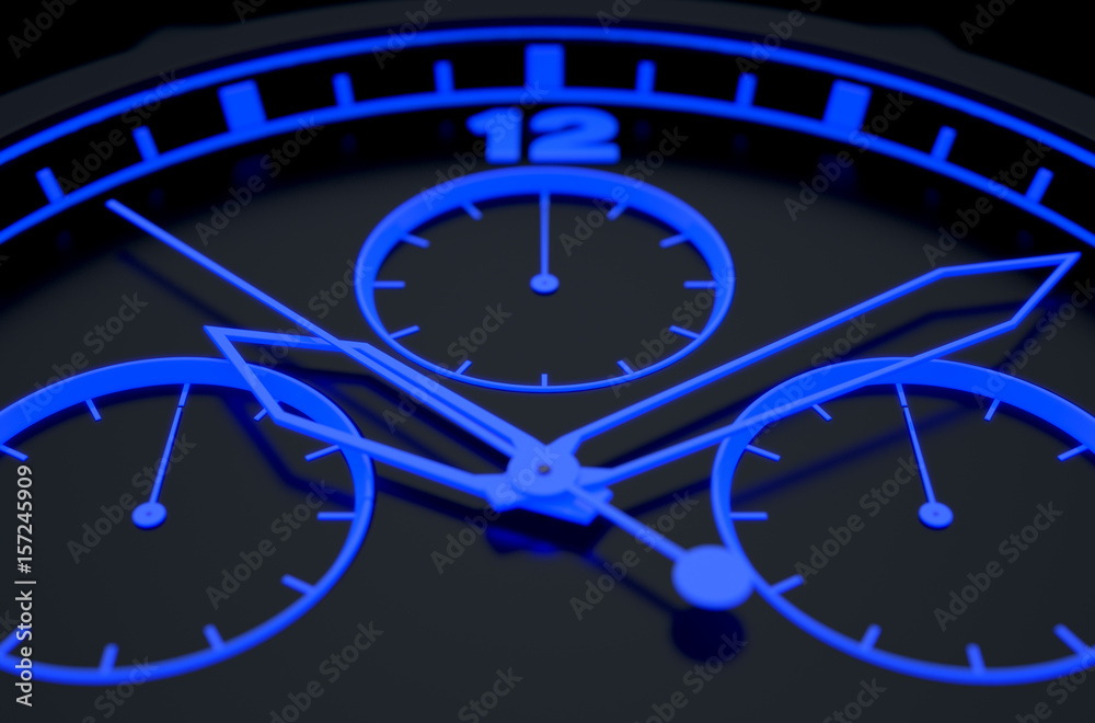Neon Watch Face Stock Illustration | Adobe Stock