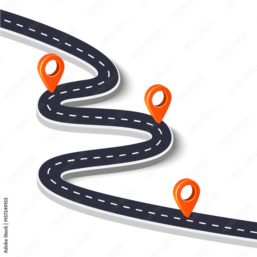Winding Road Vector