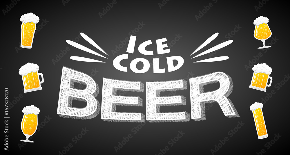 Craft beer banner. Vector illustration. Stock Vector | Adobe Stock