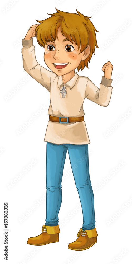 Cartoon Peasant Boy