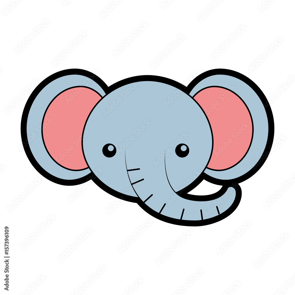 Elephant Face Cartoon