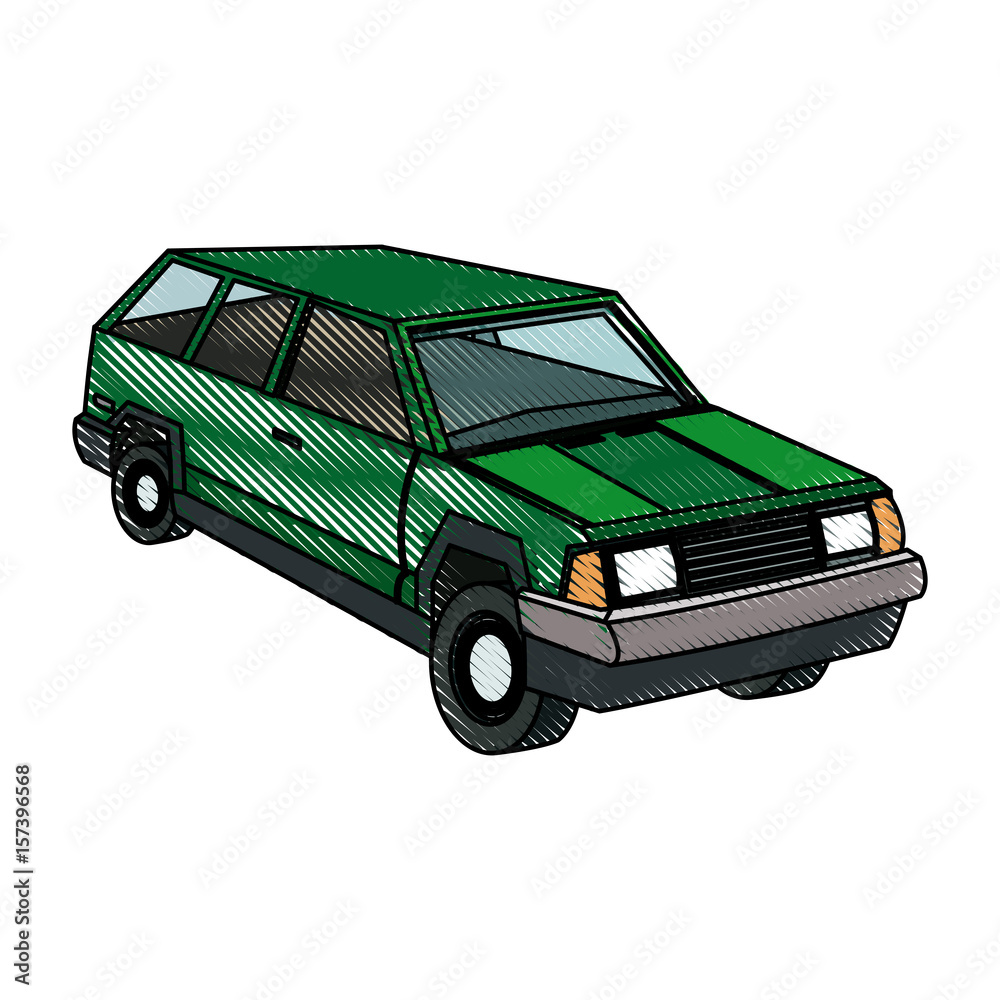 suv car sport utility vehicle cartoon vector illustration Stock Vector ...