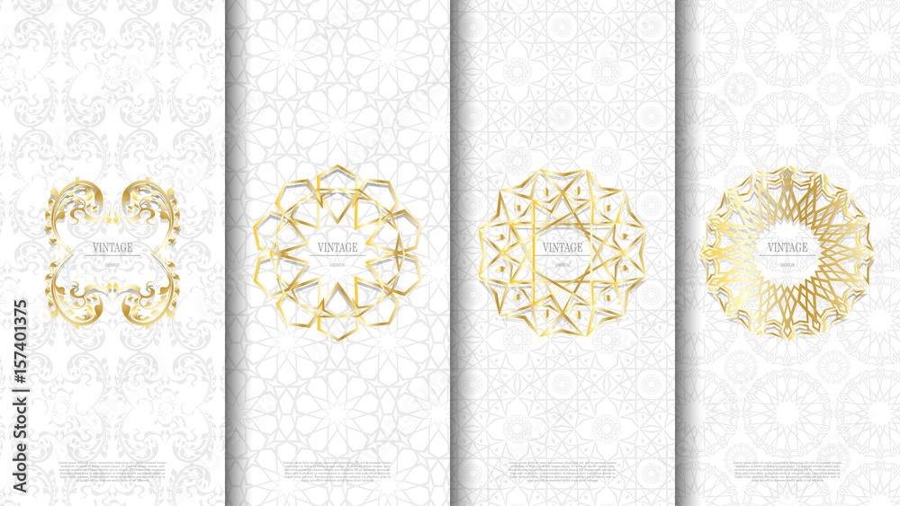 Packaging template islamic pattern design element concept background ...