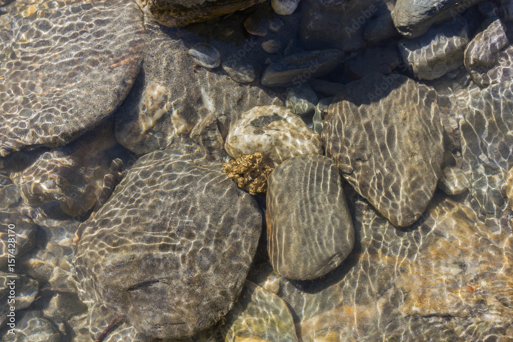 Gold nugget in the river, nugget, gold, river, river gold, placer gold ...