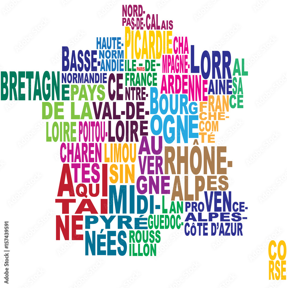 France state map word cloud Stock Vector | Adobe Stock