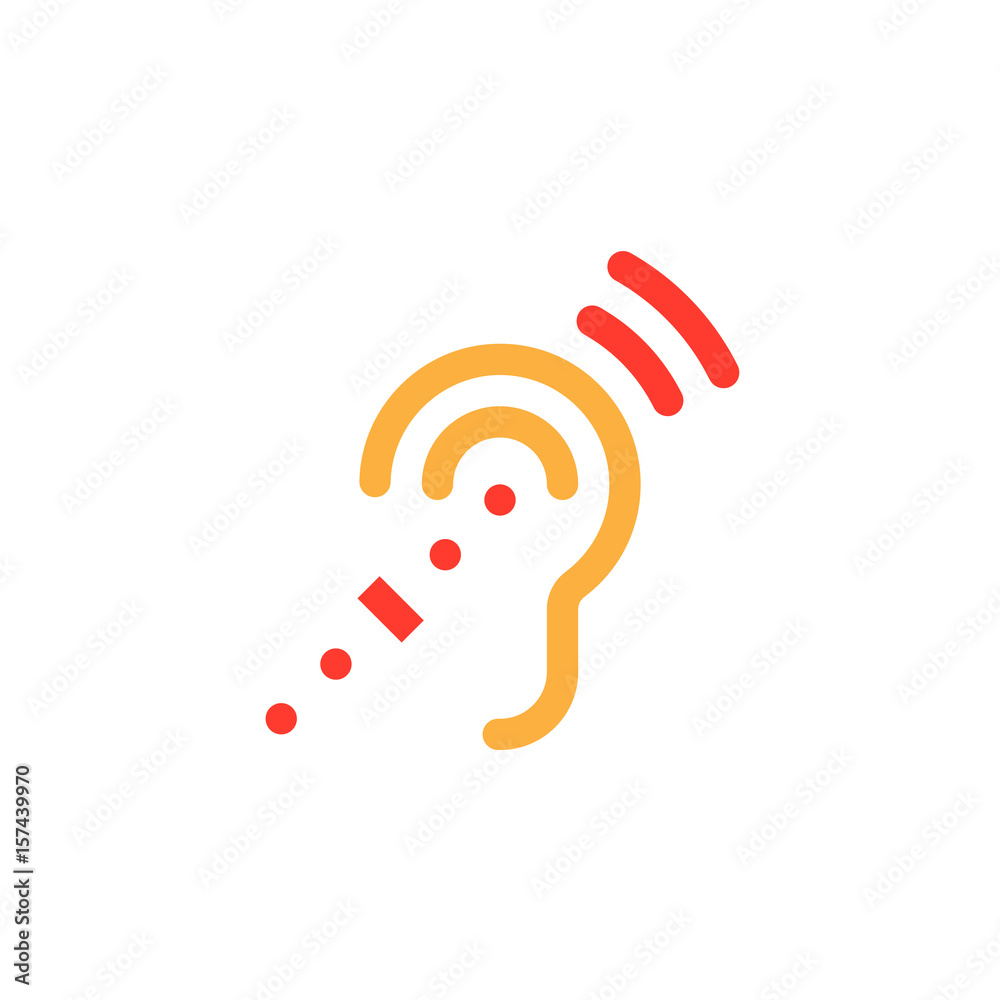 Assistive Listening Systems Symbol. deafness line icon, outline vector ...