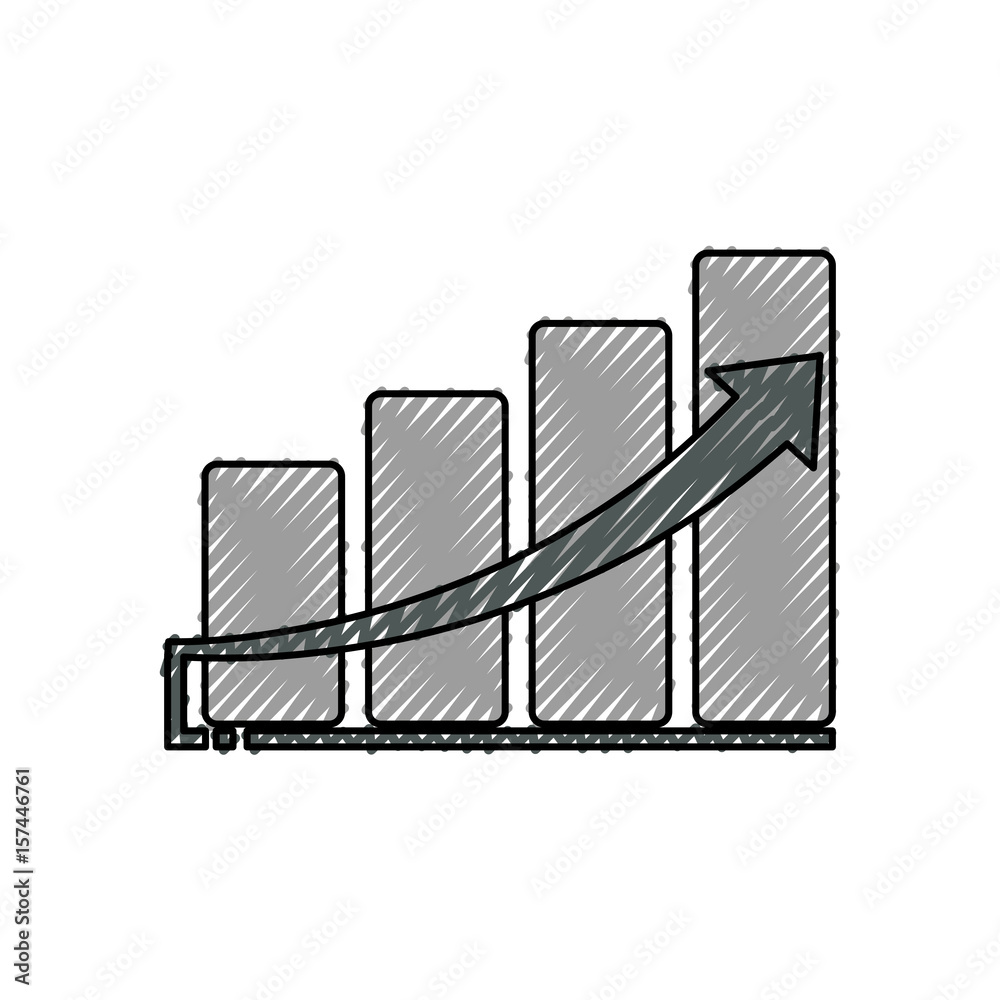Increasing stats symbol icon vector illustration graphic design Stock ...