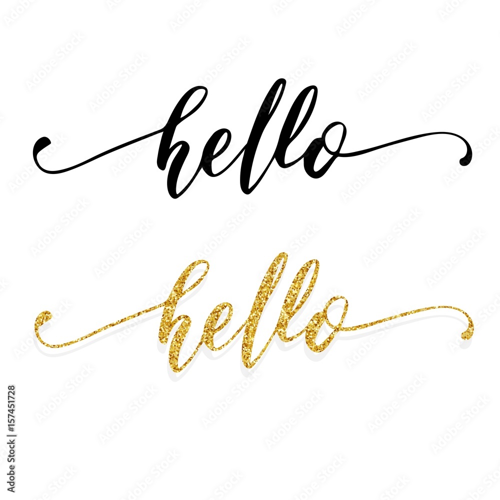 The Word Hello In Black