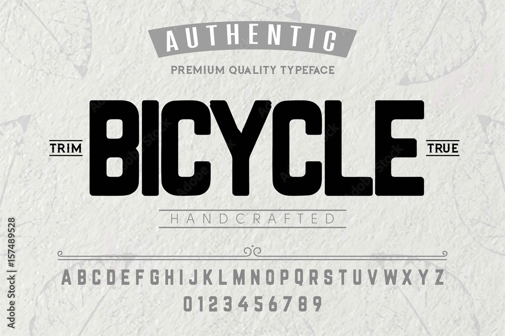 Vetor de Font.Alphabet.Script.Typeface.Label. Bicycle typeface.For ...