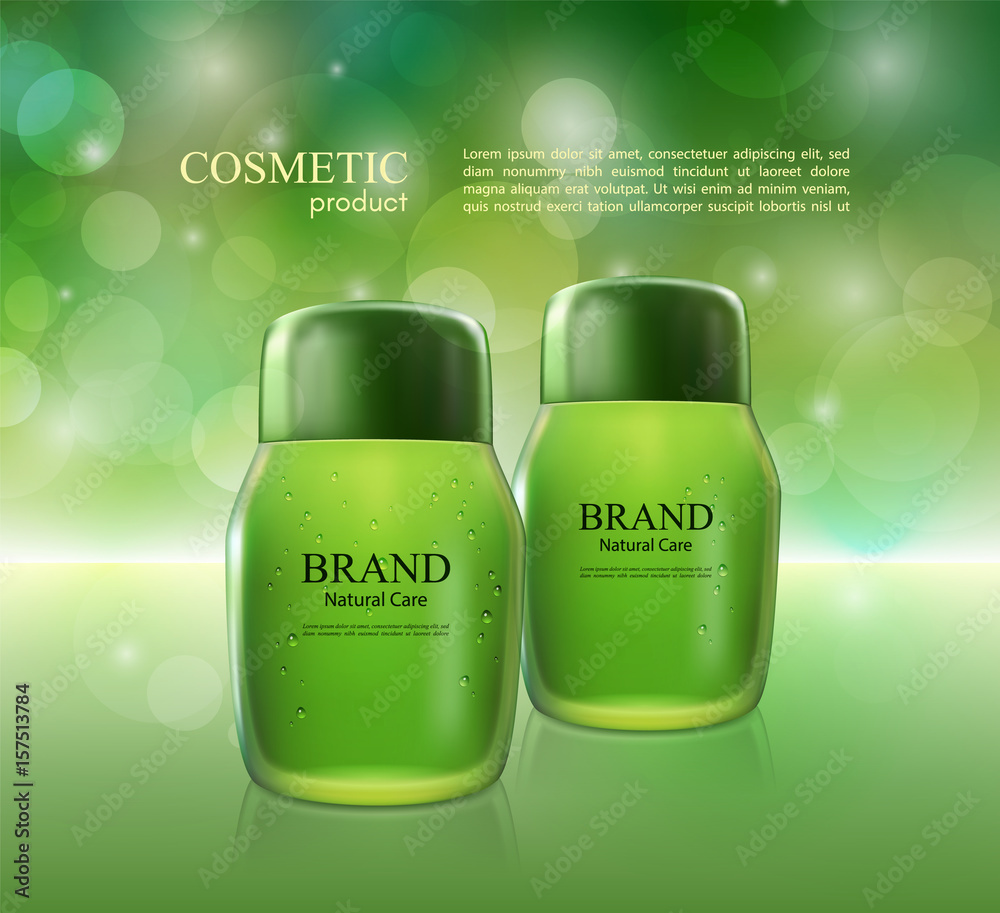 Cosmetic ads poster.Moisturizing nourishing cream for skin protection ...