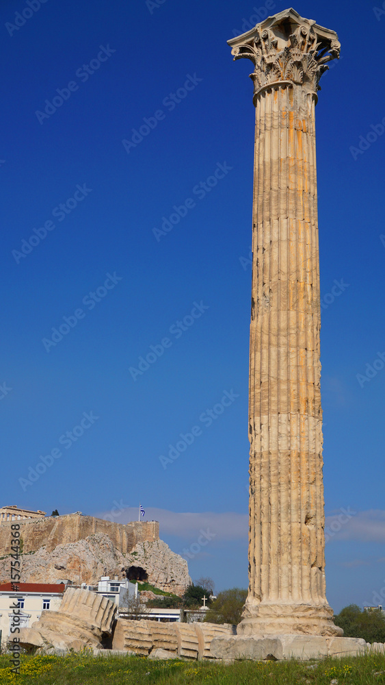 Photo of iconic pillars of Temple of Olympian Zeus with view to the ...