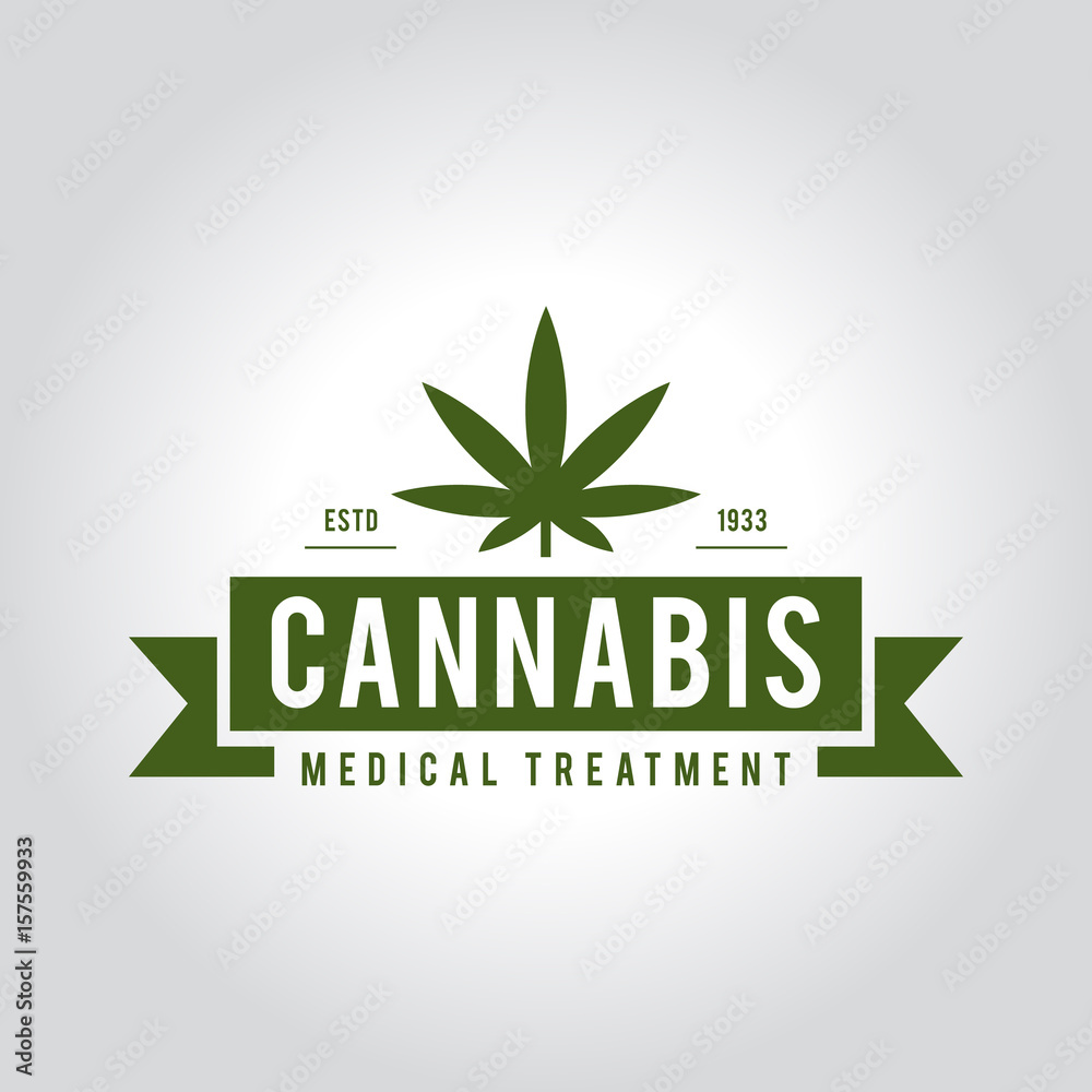 Vintage Marijuana label design, Cannabis Health and Medical therapy ...