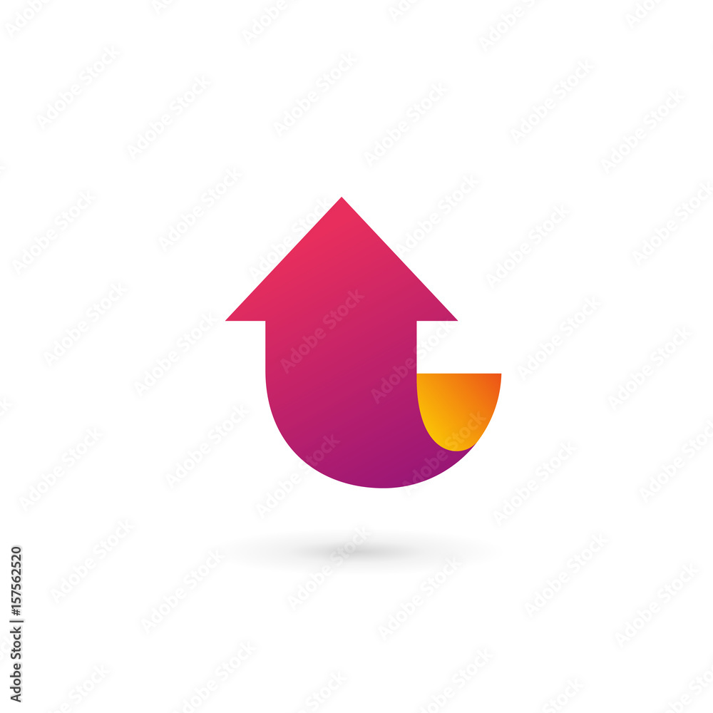 Letter L arrow logo icon design template elements Stock Vector | Adobe ...