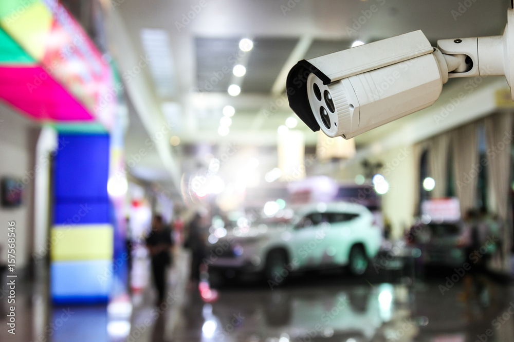 CCTV monitoring, security cameras. Backdrop with views of Exhibition ...