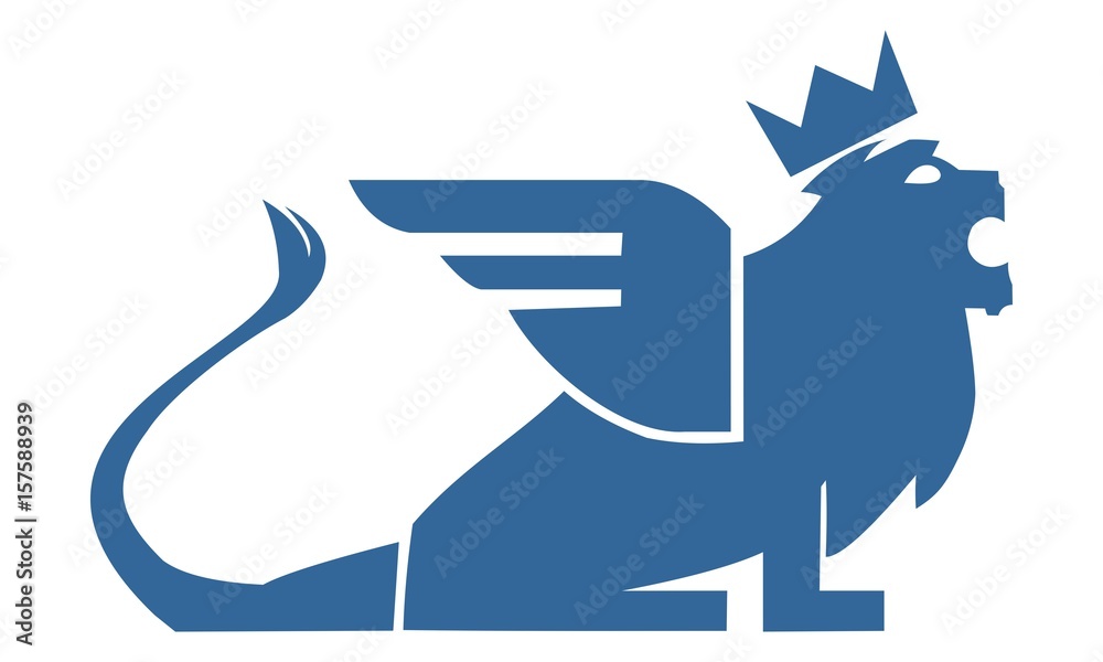 Logo of the blue lion king Stock Vector | Adobe Stock