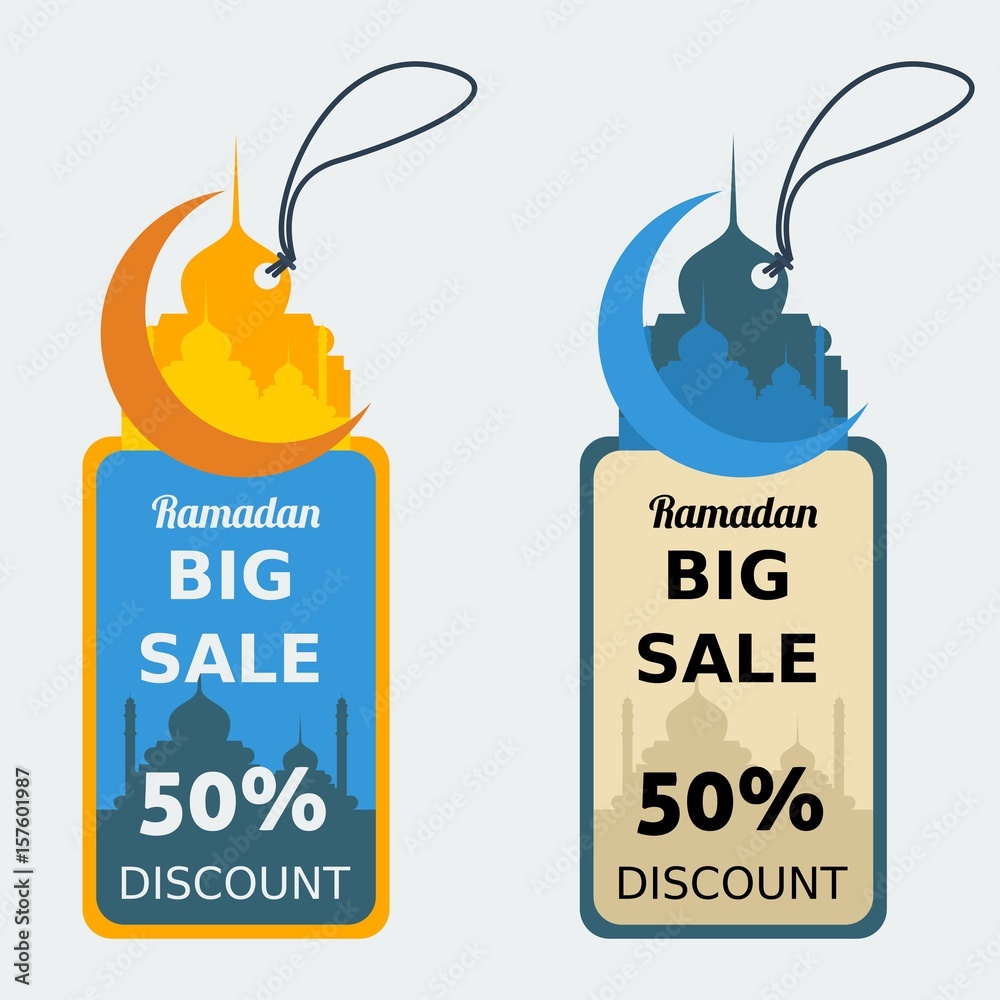Editable Ramadan Moment Marketing Discount Tags Vector Illustration ...