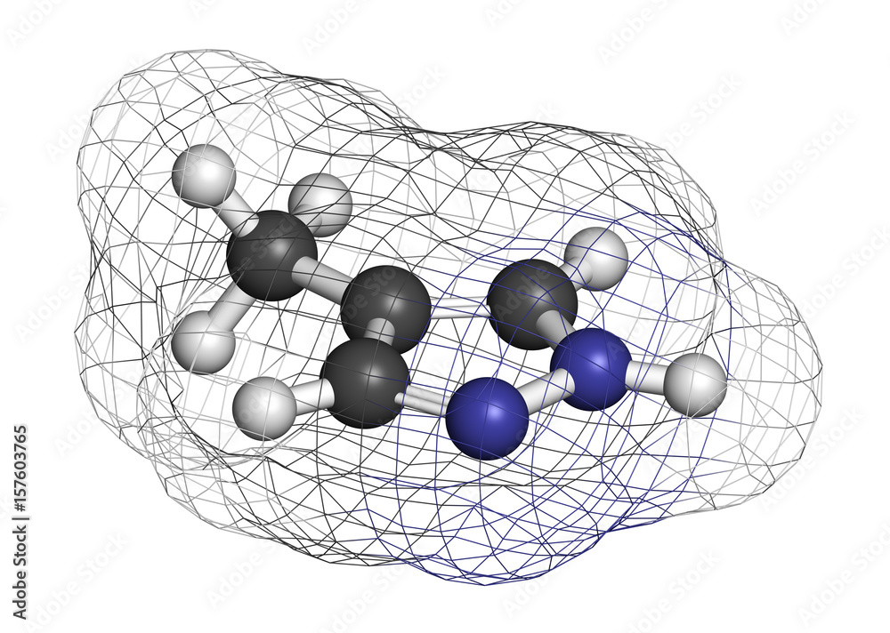 Fomepizole molecule. Antidote used to treat methanol and ethylene ...