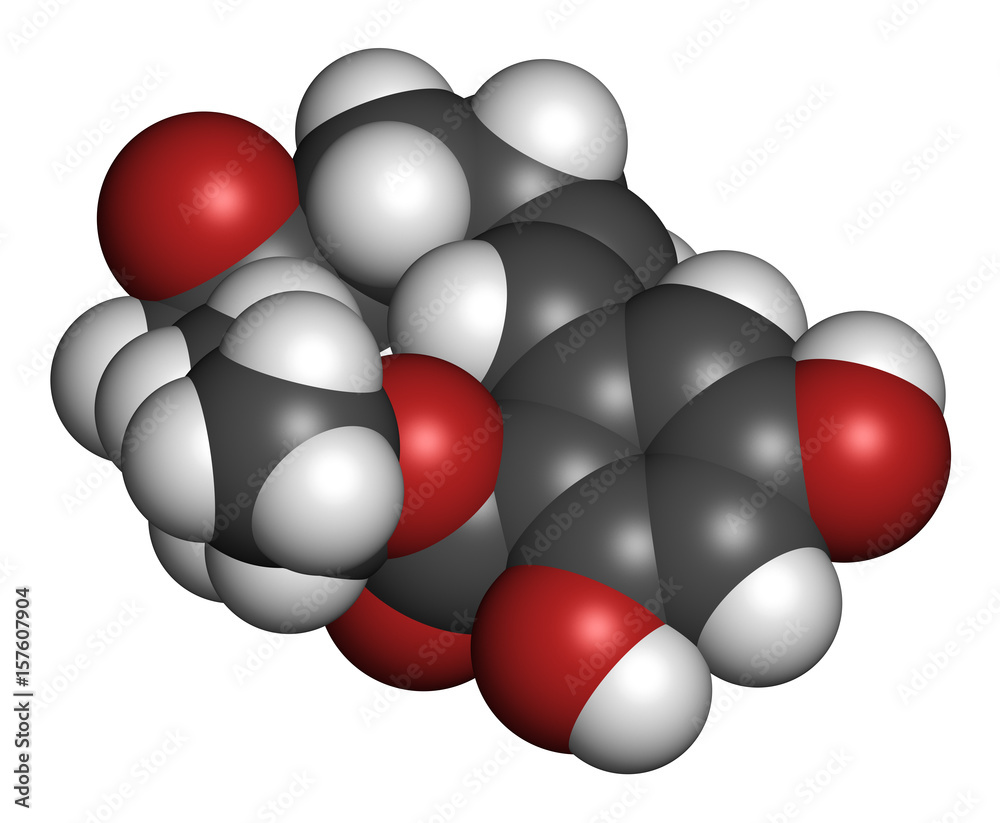 Zearalenone (ZEN) mycotoxin molecule. Produced by some Fusarium and ...